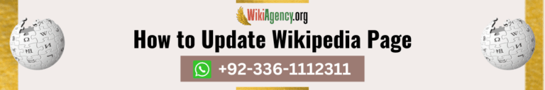 How to Update Wikipedia Page - Wikiagency LTD